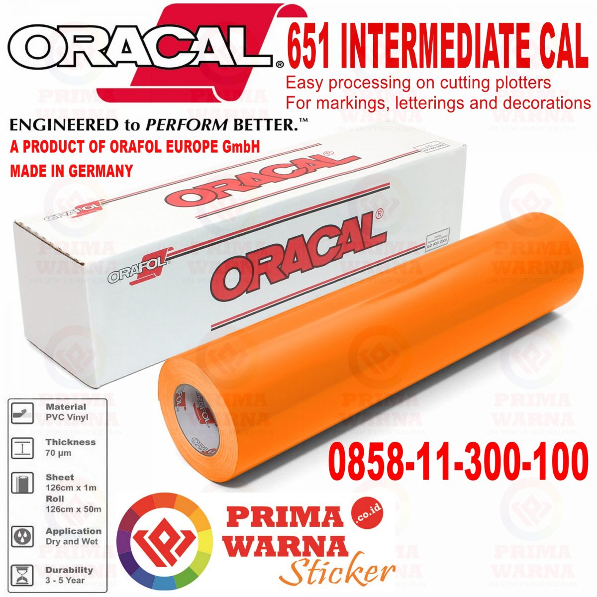 ORACAL 651 G 035 GLOSS PASTEL ORANGE – DISTRIBUTOR SUPPLIER GROSIR ...